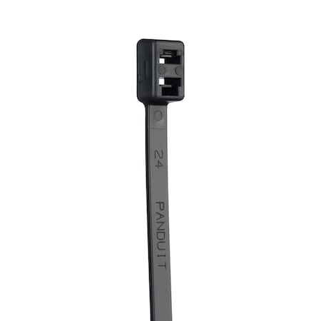 Panduit Cable Tie, 7-1/2 in L, 1.80 in Max Bundle Dia., Black, Nylon 6/ ...