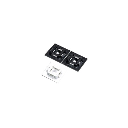 Panduit 1" L, 1" W, White Plastic Cable Tie Mount, Tensile Strength: 0. ...