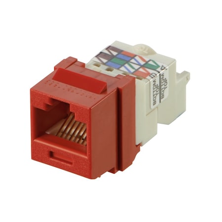 Panduit Cat 6 Utp Jack Module, Tp Style, Red (10 Pack), 10PK NK6TMRD | Zoro