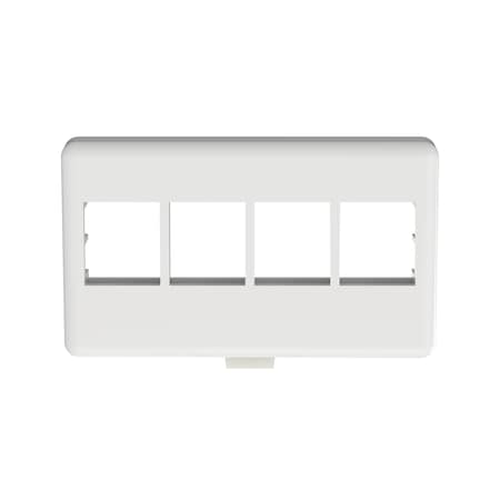 Panduit 4-Port, Modular Furniture Faceplate (10 Pack), 10PK NK4MFWH | Zoro