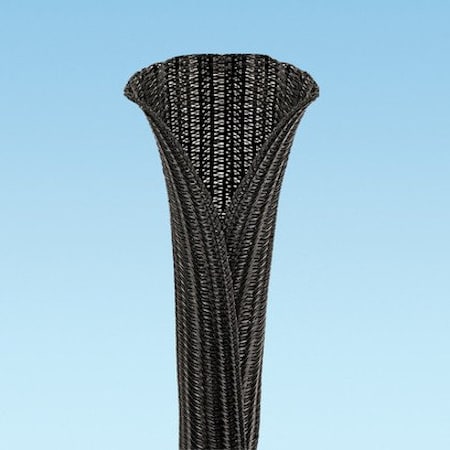 Panduit Braided Cable Sleeve, 75 ft, Polyethylene Terephthalate, Black ...