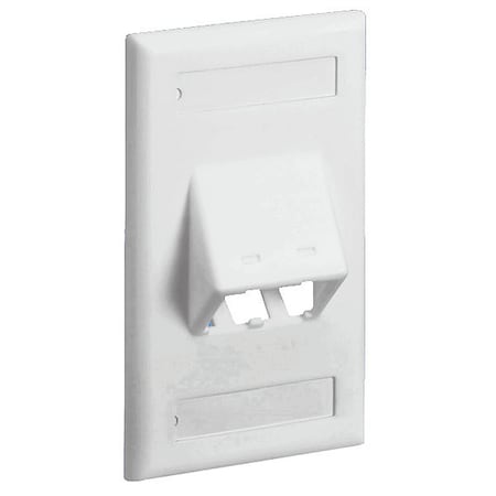 Panduit Faceplate, 2pt, Classic, Sloped, Ei CFPSL2EIY | Zoro