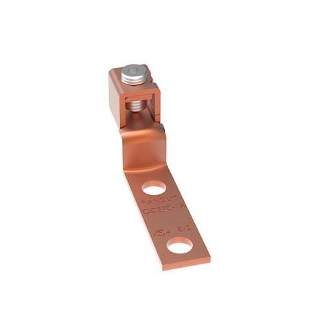 Panduit Copper Mechanical Lug, 2 Hole, 1 Barrel, COS70-14-Q | Zoro