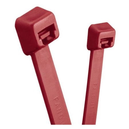 Panduit Cable Tie, 12 in L, 3 in Max Bundle Dia., Red, Fluoropolymer ...