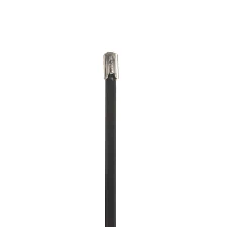 Panduit Cable Tie, 20-1/2 in L, 6 in Max Bundle Dia., Black, Stainless ...