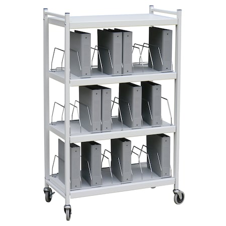 Omnimed Std Vertical Open Chart Rack 4 Shelves 30 Binder Capacity in ...