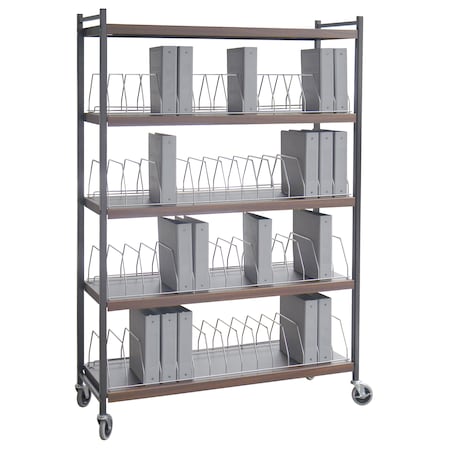 Omnimed Vertical Open Chart Rack 60 Binder Capacity in Gray 70HX49-3 ...