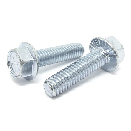 Boltsandnuts.Com Grade 8, 3/8"-16 Flange Bolt, Zinc Plated 3/4 in L, 15 ...