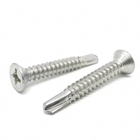 Boltsandnuts.Com Self-Drilling Screw, #8 x 1/2 in, Plain 410 Stainless ...