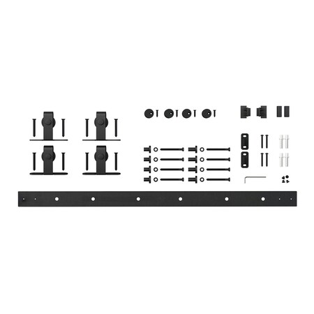 Outwater 5ft Top Mount Sliding Barn Door Hdwe Kit for 2 Doors Up to ...