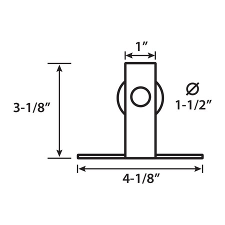 Outwater 5ft Top Mount Sliding Barn Door Hdwe Kit for 2 Doors Up to ...