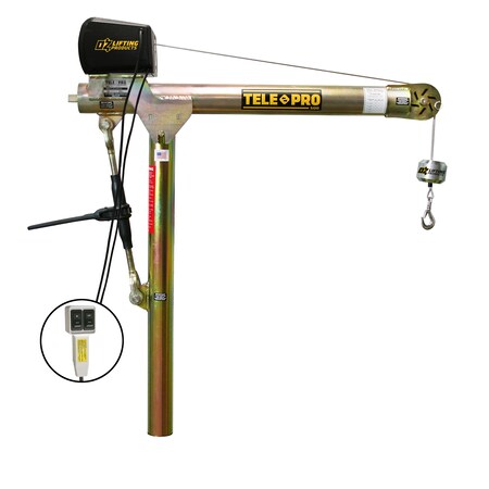 Oz Lifting Products 500lbs. Davit Crane W/ telescoping boom adjustment ...