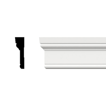 Ekena Millwork WM520 - 3 1/2"H x 1"P x 96"L Adams Casing Moulding, PVC ...