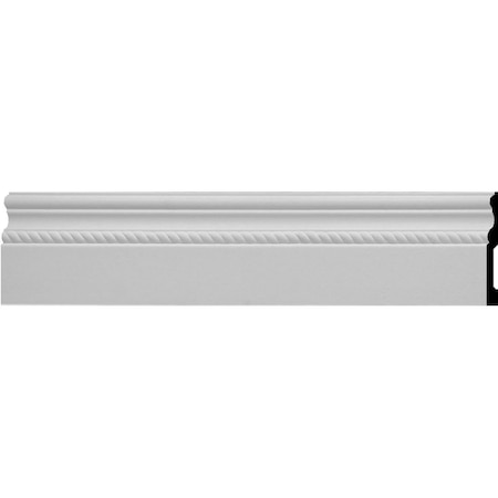 Ekena Millwork Baseboard Molding, 12 in L, 6 in H, Factory Primed ...