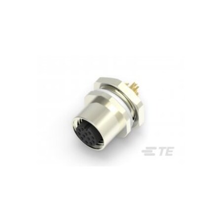 Te Connectivity M12, FRONT MOUNT, FEMALE, A, 12P, S T4133012121000 | Zoro