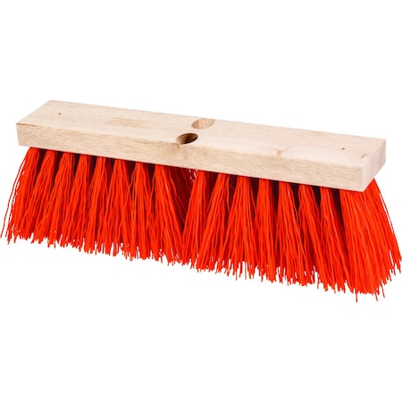Pferd Straight Broom, Orange, Plastic, 18 89354 | Zoro