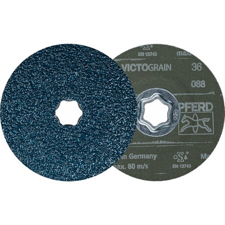 Pferd COMBICLICK Fiber Disc, 4-1/2" Dia. - VICTOGRAIN, 36 Grit 25PK ...