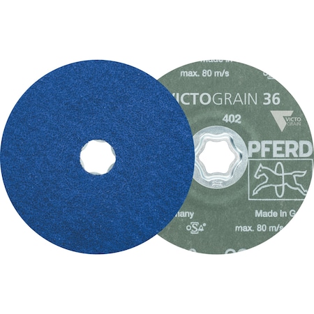 Pferd COMBICLICK Fiber Disc, 5" Dia. - VICTOGRAIN-COOL, 36 Grit 25PK ...