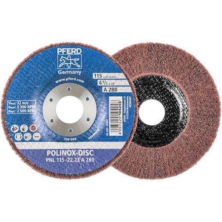 Pferd 4-1/2" x 7/8" POLINOX Fibre-backing disc - Radial - PNL ...