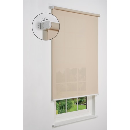 Linen Avenue Cordless 5% Solar Screen Standard Roller Shade, 48 1/2 W x ...