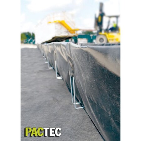 Pactec Secondary Containment Berm w/Removable Brackets, 12x50x12, 40 ...