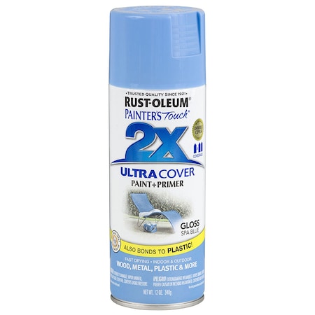 Rust-Oleum Spray Paint, Spa Blue Painter's, Gloss, 12 oz 249093 | Zoro