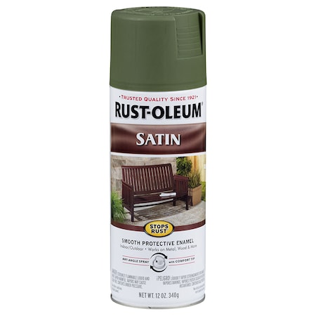 Rust-Oleum Spruce Green, Satin, 12 oz 7737830 | Zoro