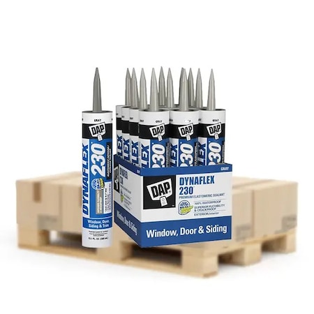 Dap Window, Door & Trim Sealant, 10.1 oz, Cartridge, Gray, Latex Base ...