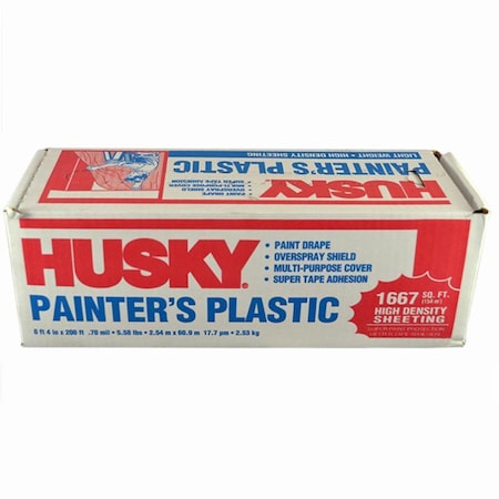 Husky 8.4" x 200' Husky .7-Mil High Density Painter's Plastic 070100H ...