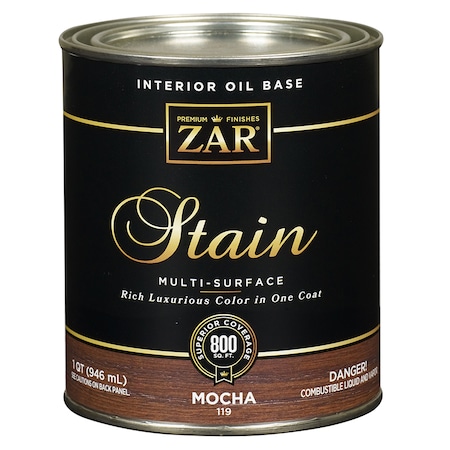 Zar 1 Qt Mocha Zar Interior Oil-Based Wood Stain 11912 | Zoro