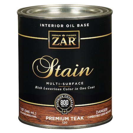 Zar 1 Qt Premium Teak Zar Interior Oil-Based Wood Stain 12012 | Zoro