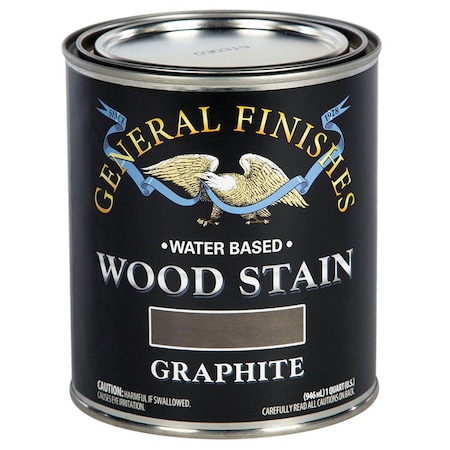 General Finishes 1 Qt Graphite Wood Stain Water-Based Penetrating Stain ...