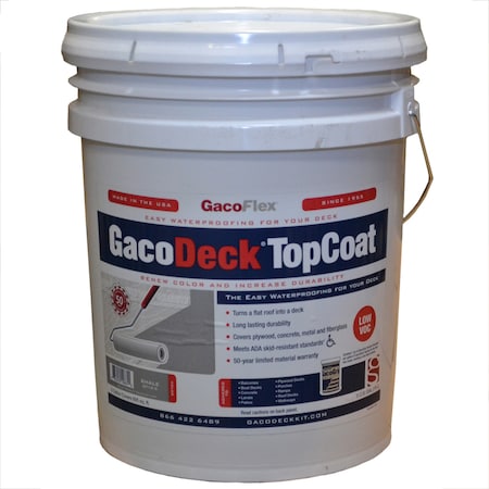 Gaco 5 Gal Shale GacoDeck Water-Based Elastomeric Top Coat DT16 | Zoro