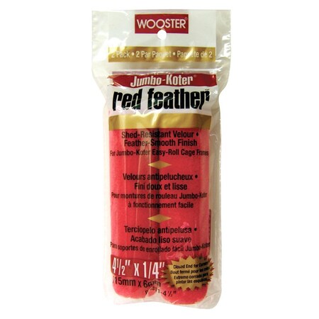 Wooster 4-1/2" Mini Paint Roller Cover, 1/4" Nap Nap, Velour, 2 PK ...