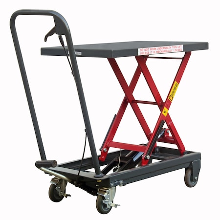 Pake Handling Tools Scissor Lift Table, 500 lb. Cap, 28"L x 18"W, 28.5 ...