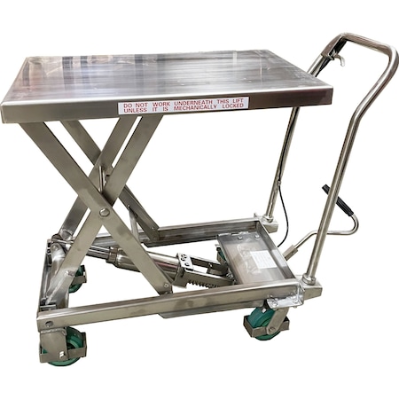 Pake Handling Tools Scissor Lift Table, 550 lb. Cap, 32.5"L x 19.75"W ...