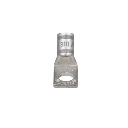 Panduit Copper Compression Lug, 1 Hole, #4 AWG, Short Barrel, 5, LCAS4 ...