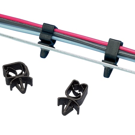 Panduit Cable Clip, 0.51 in Bundle Dia., Black, 1000 PK HCMU04C13-M20 ...