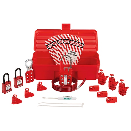 Panduit Contractor's Lockout Kit, Red, 1/KT w/Po PSL-KT-CONAPX | Zoro
