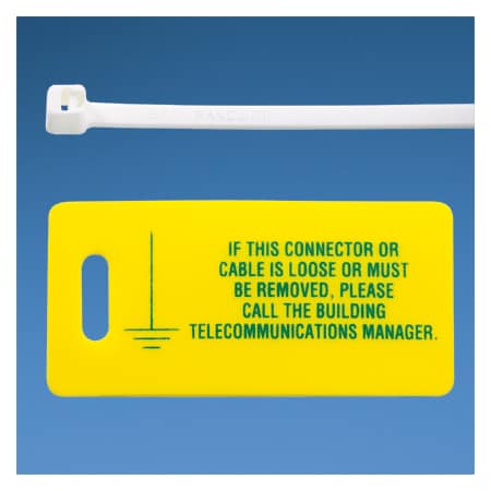 Panduit Rack Grounding Yellow Tag Kit, 10 tags & LTYK | Zoro
