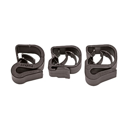 Panduit Cable Clip, Acetal, 0.35 in Bundle Dia., Black, 1000 PK ...