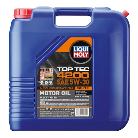 Liqui Moly Top Tec 4200 5W-30 New Generation, 20 Liter, 20125 20125 | Zoro