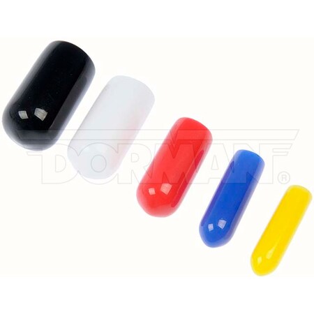 Motormite Vinyl Color Vacuum Cap Assortment, 47397 47397 | Zoro