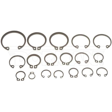 Motormite External Retaining Ring Assortment-1/4 I, 49899 49899 | Zoro