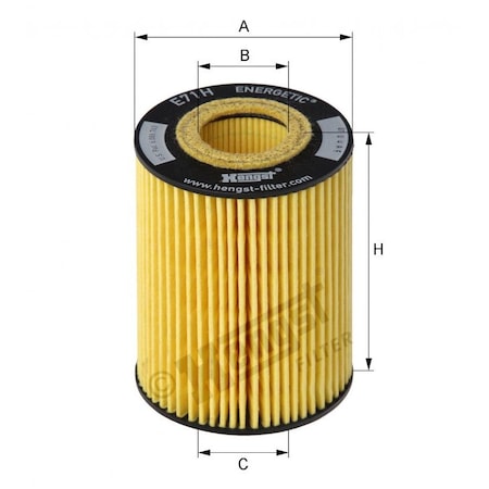 Hengst Oil Filter, E71Hd141 E71HD141 | Zoro
