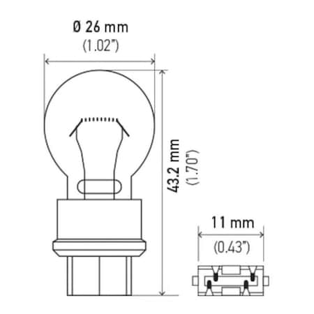 Hella BULB 3157 12V 27/7W 3157 | Zoro