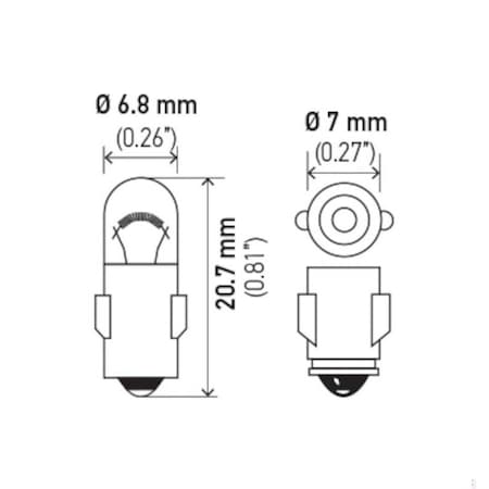 Hella BULB 3898 12V 2W BA7 3898 | Zoro