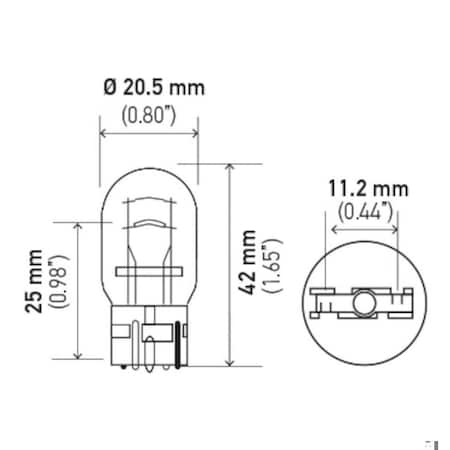 Hella BULB 7443 12V 21/5W 7443 | Zoro