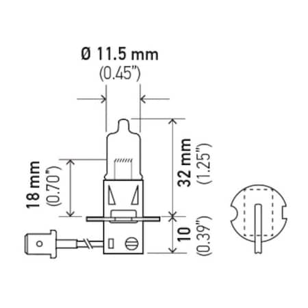 Hella Bulb H3 12V 100W Pk22S T3.25 Bulbs, H3100W H3100W | Zoro