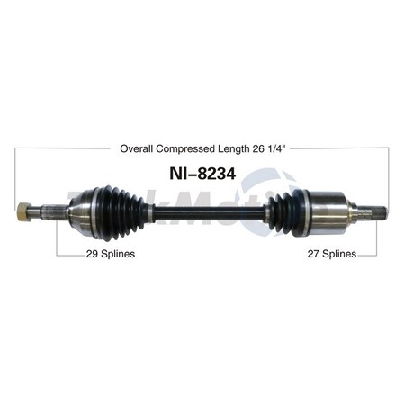 Surtrack Axle Cv Axle Shaft, Ni-8234 NI-8234 | Zoro